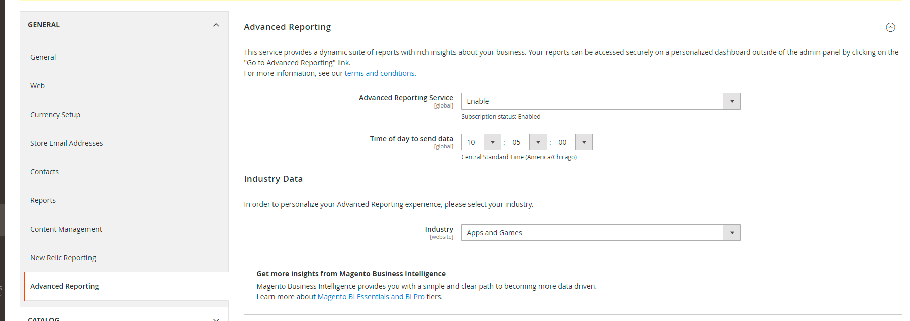 Advanced Reporting 404 message Magento 2.4.2 · Issue #9247 · magento/devdocs · GitHub