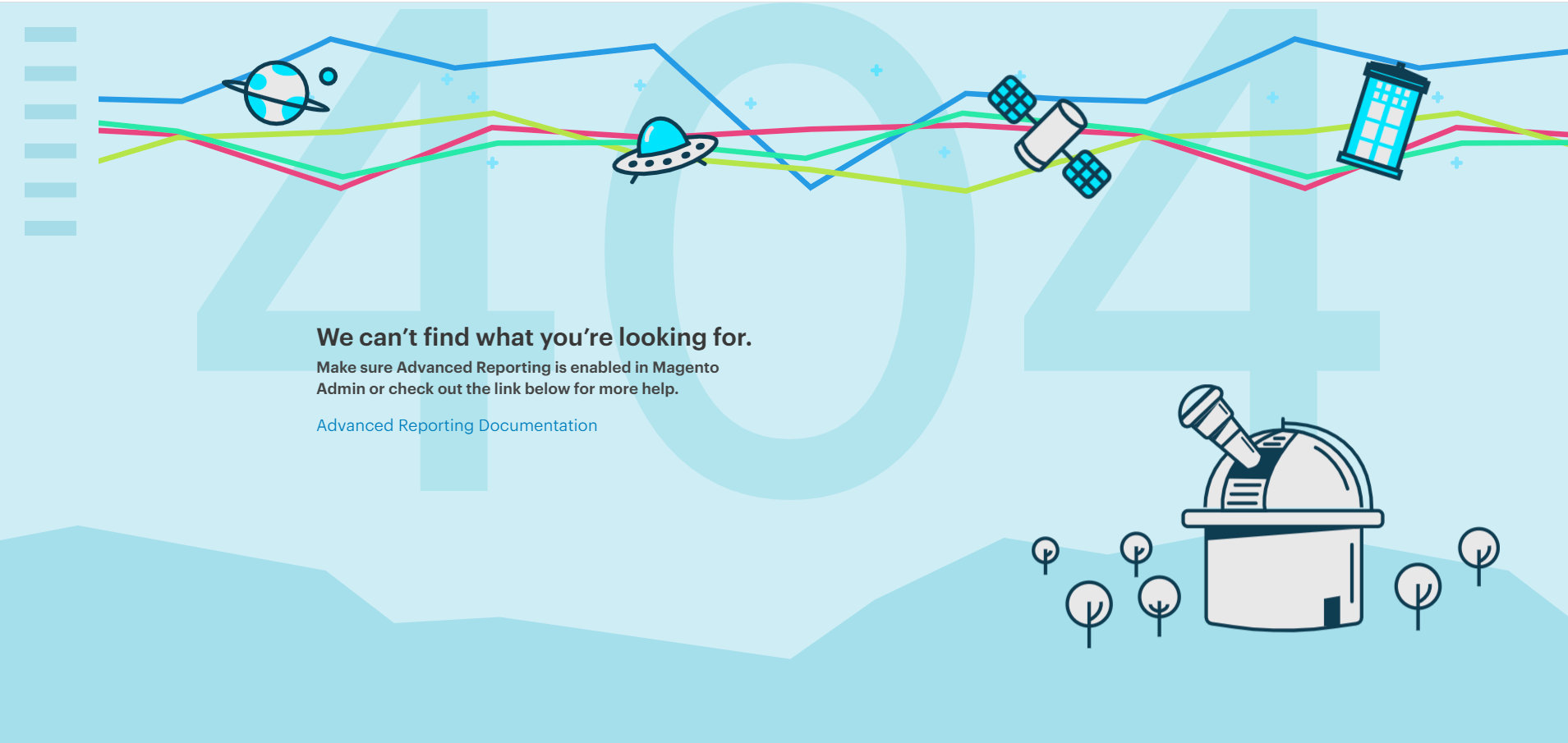 Advanced Reporting 404 message Magento 2.4.2 · Issue #34601 · magento/magento2 · GitHub