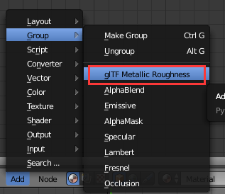 Where I can find the glTF Metallic Roughness node of Blender? · Issue #228 · KhronosGroup/glTF ...