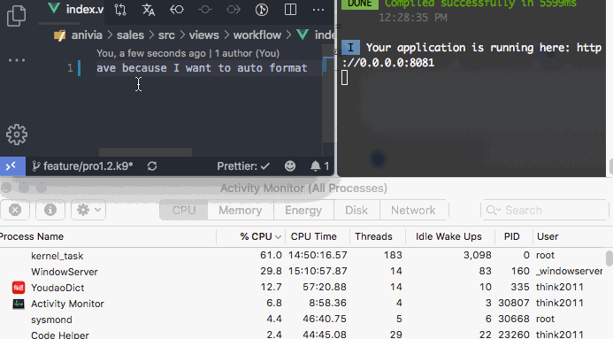 Repeat saving unmodified files triggers Eg webpack compilation then ...