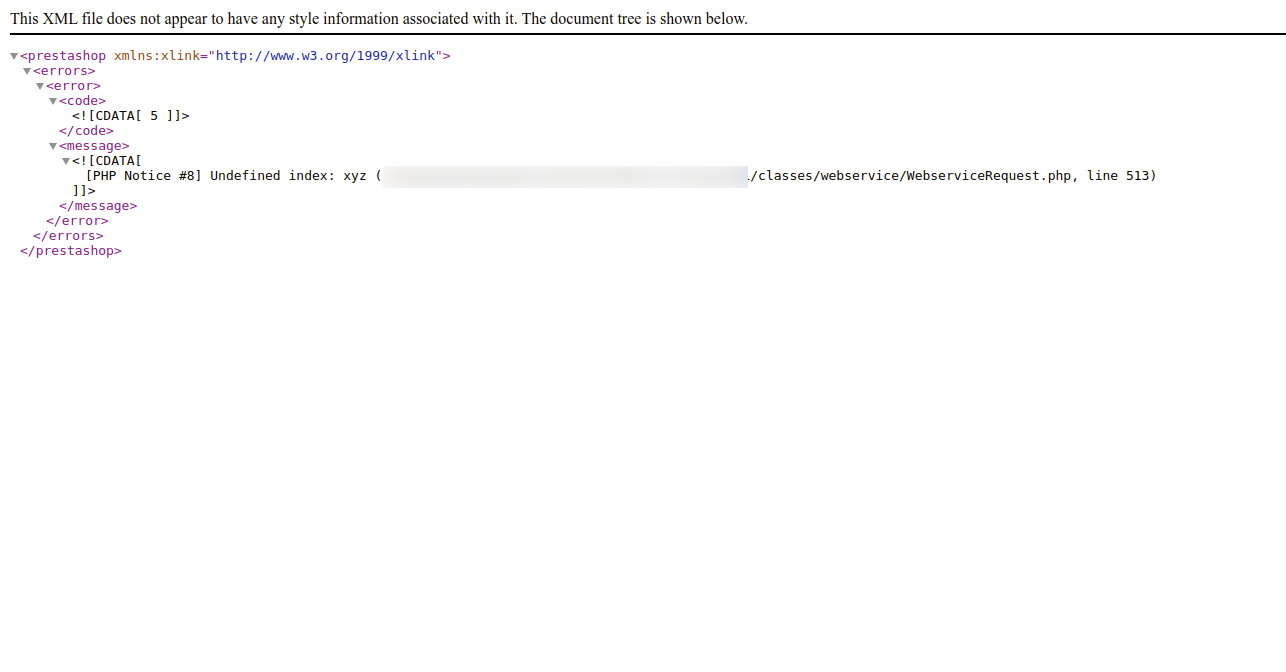 While Prestashop handling web service request, debug mode is working in reverse manner · Issue ...