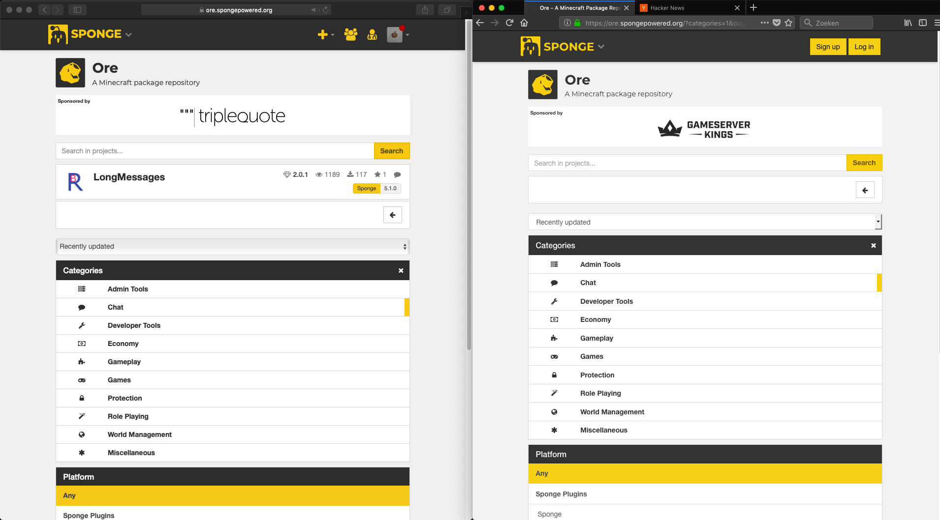 Pagination issue · Issue #689 · SpongePowered/Ore · GitHub
