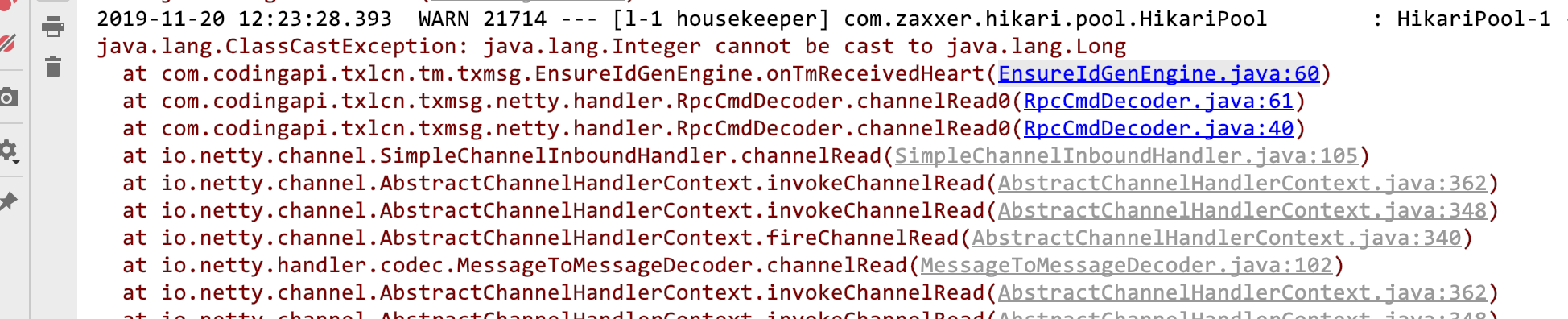 在做ACTION_HEART_CHECK的时候，传过来的msg cannot be cast to java.lang.Long · Issue #465 · codingapi/tx-lcn ...