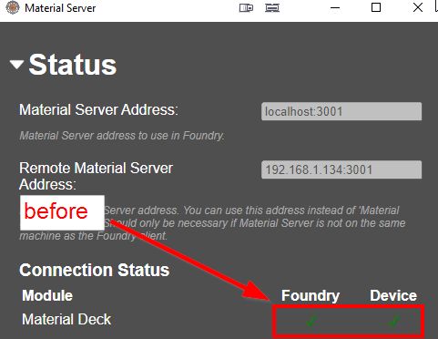 [BUG] "SD Application Not Connected" after upgrading from 1.5 to 1.6 and from MaterialServer to ...