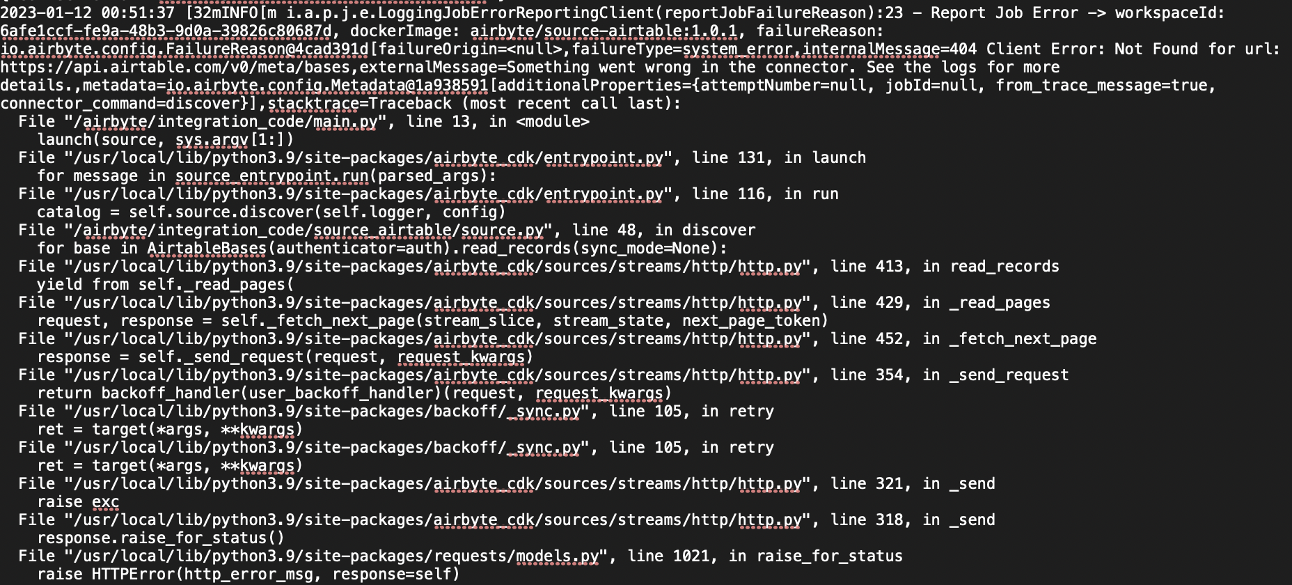 Source Airtable Error After Upgraded To 101 · Issue 21281