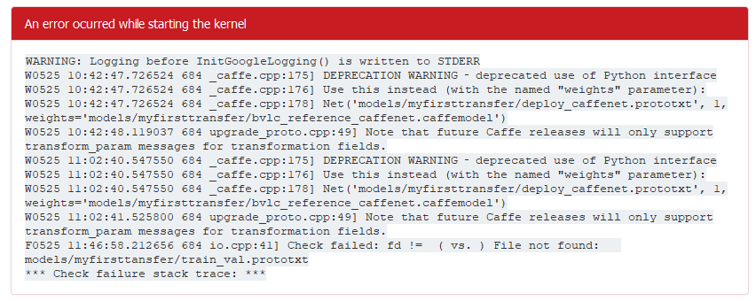 Pycaffe Anaconda Spyder does not display any intermediate steps · Issue #6405 · BVLC/caffe · GitHub