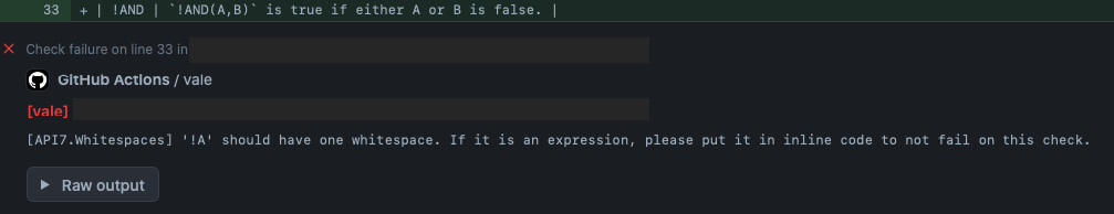 Inline code in a table being picked up by a rule · Issue #613 · errata-ai/vale · GitHub
