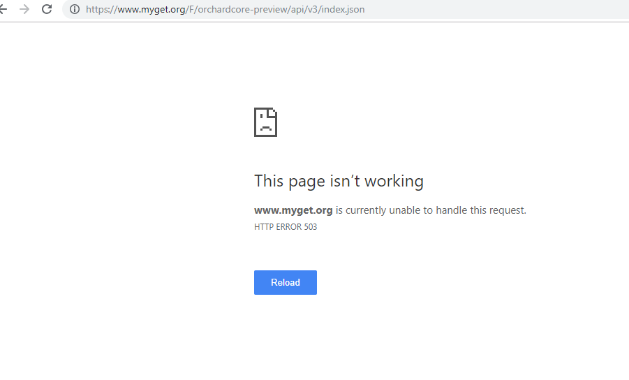 Orchard Core Myget Feed Not working · Issue #3868 · OrchardCMS/OrchardCore · GitHub