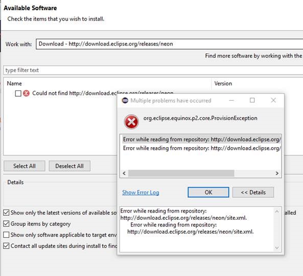 Orgreprovisionexception And Eclipse Kepler · Issue 184 · Eclipse Embed Cdt 