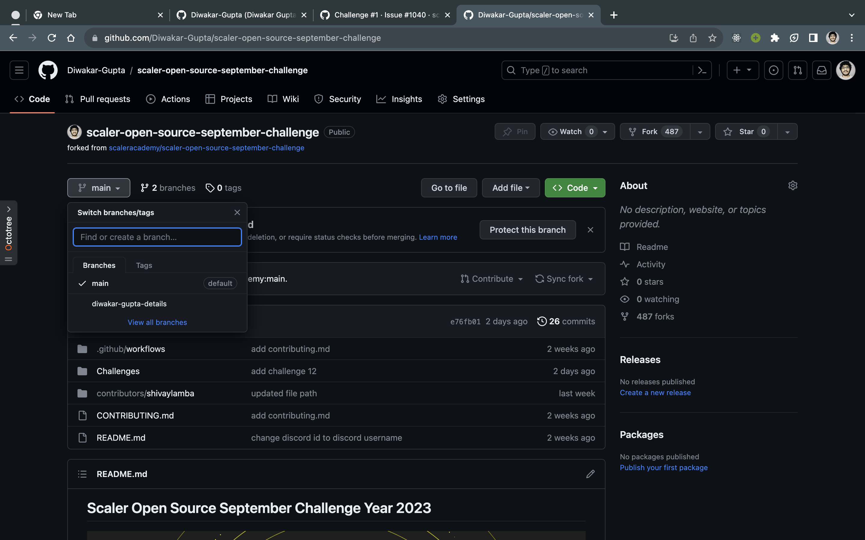 Challenge #1 · Issue #1040 · scaleracademy/scaler-open-source-september-challenge · GitHub