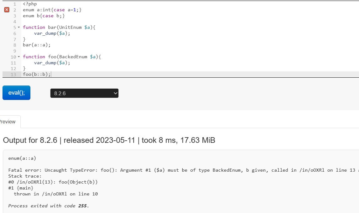 UnitEnum and BackedEnum · Issue #337 · DEVSENSE/phptools-docs · GitHub