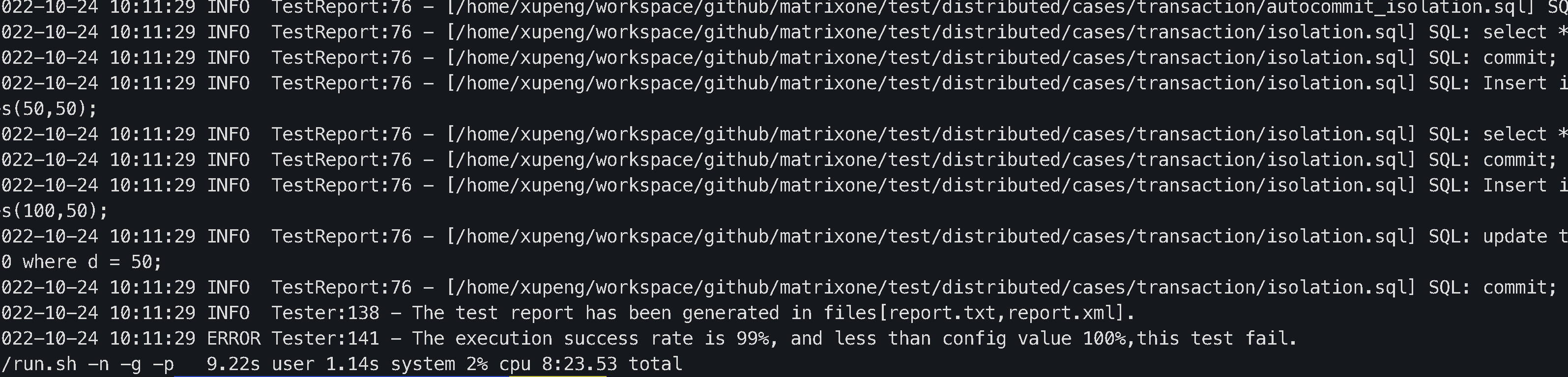 [Bug]: [CN-DN-BVT] Progress report. · Issue #5807 · matrixorigin/matrixone · GitHub