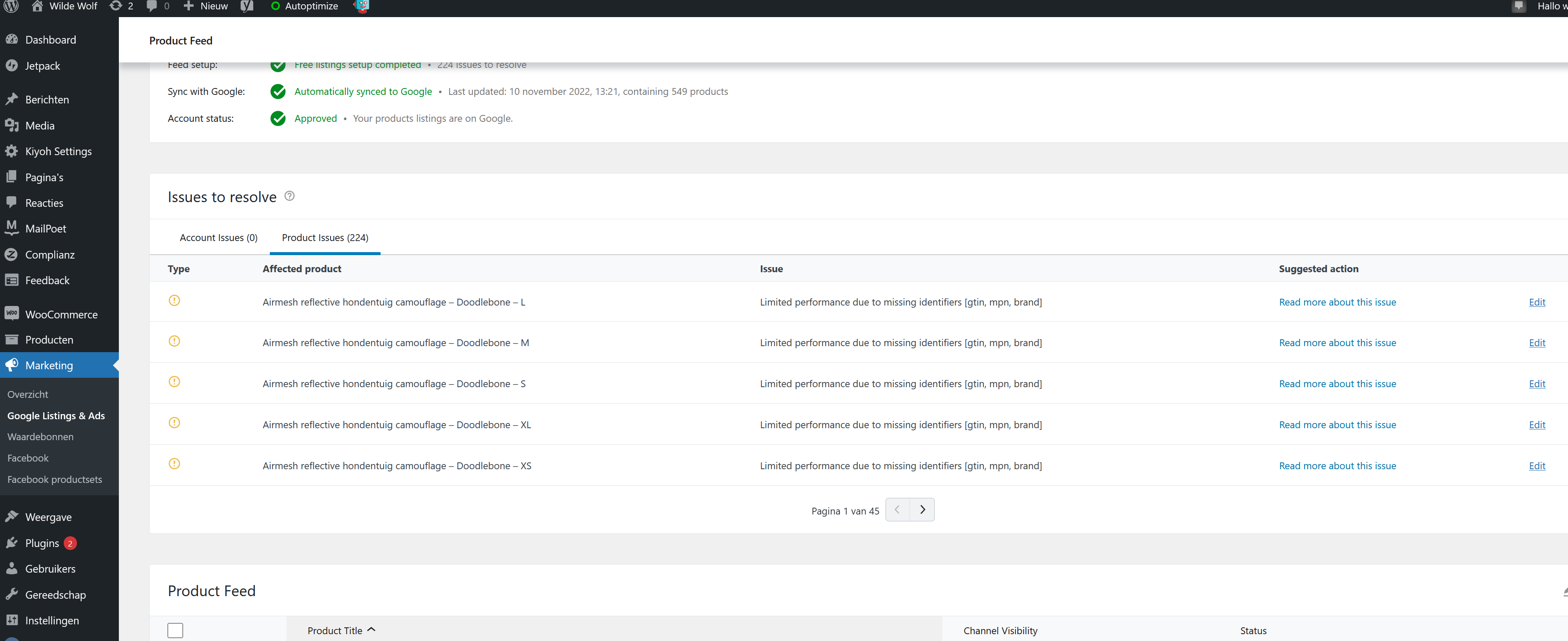 Missing gtin in woo variable products · Issue #1763 · woocommerce/google-listings-and-ads · GitHub