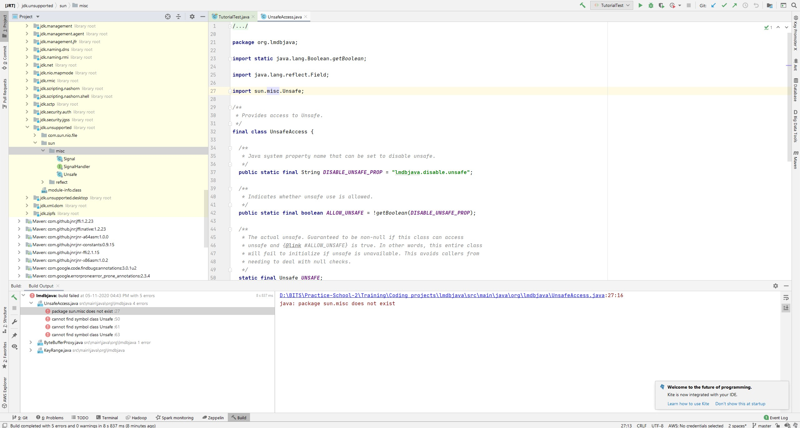 How To Run The Tutorialtest Java File · Issue 168 · Lmdbjava Lmdbjava · Github