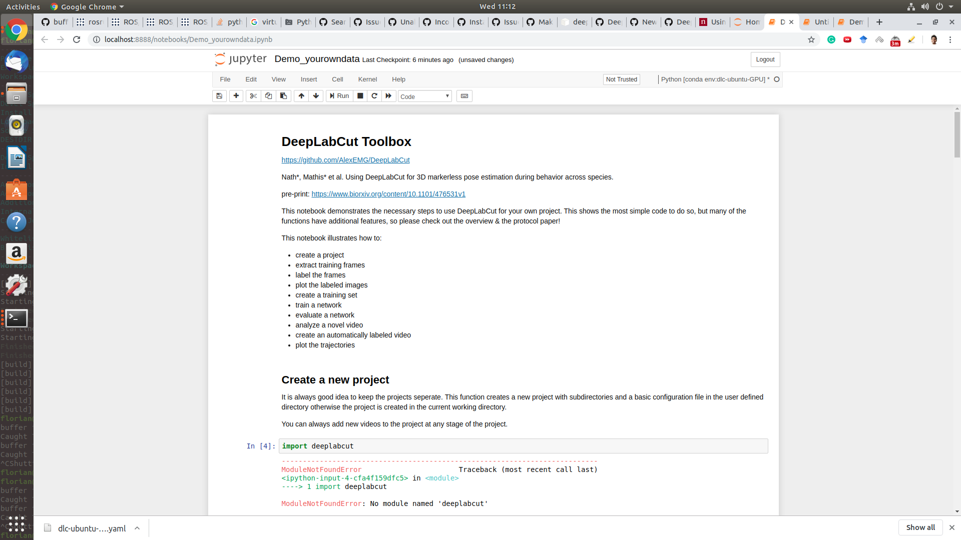 Unable to "import deeplabcut" · Issue #403 · DeepLabCut/DeepLabCut · GitHub
