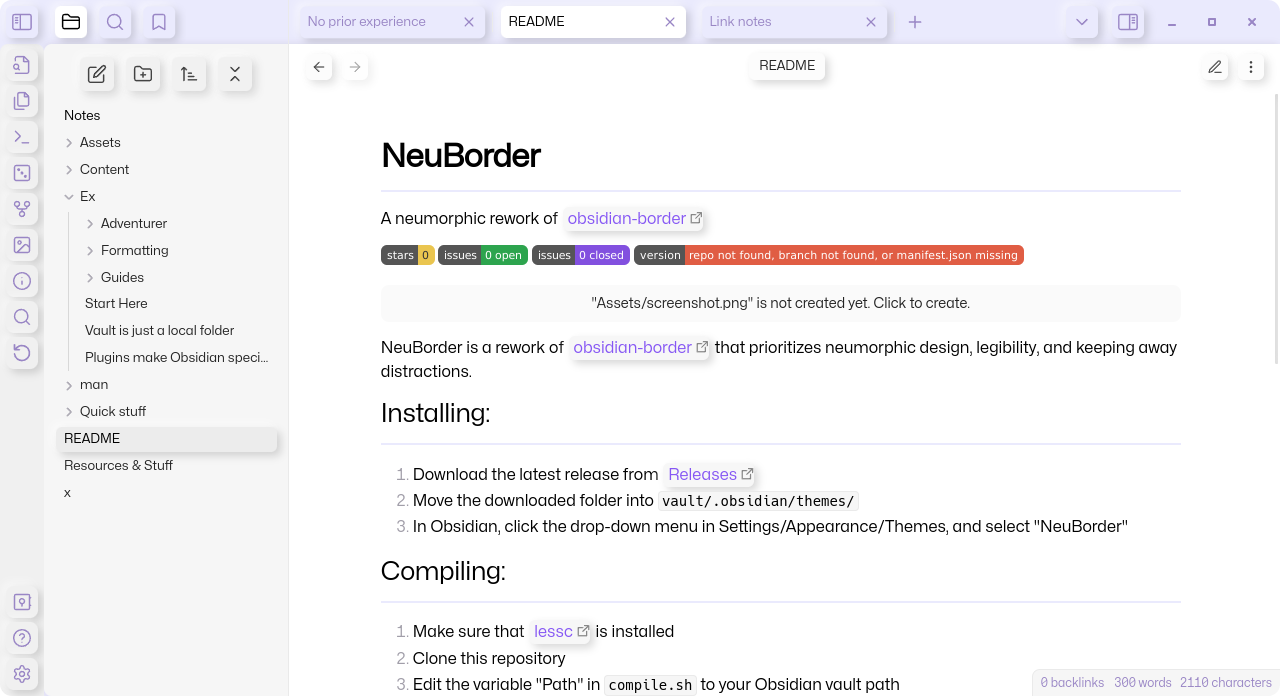 GitHub - sq1000000/NeuBorder: A neumorphic rework of obsidian-border