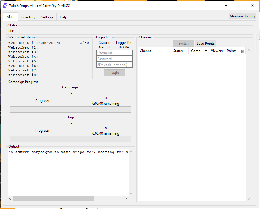 Finds the user and campains but does not show on the app, new twitch security? · Issue #75 ...