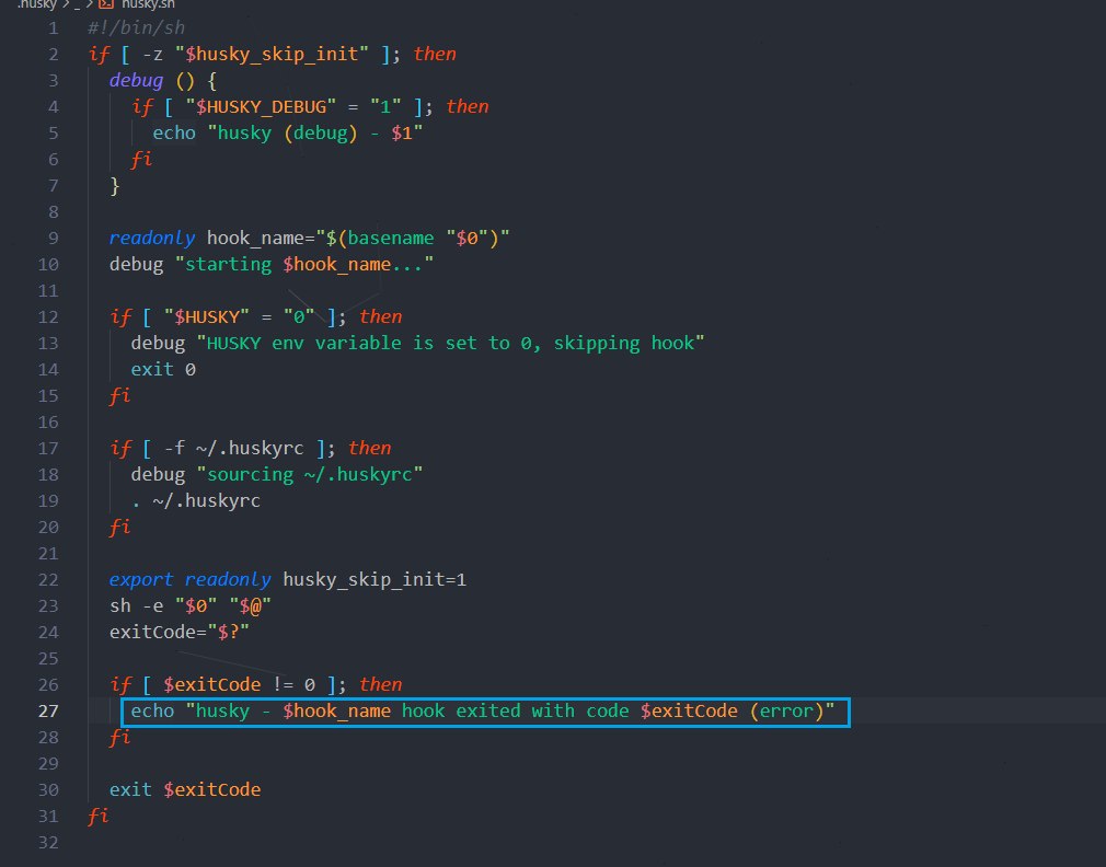 .husky/_/husky.sh: line 27: echo: write error: No such file or ...