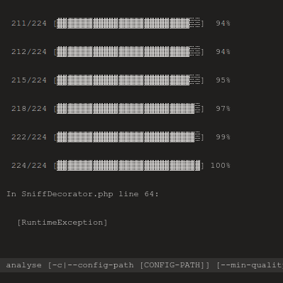 SniffDecorator.php is throwing Runtime Exception · Issue #424 · nunomaduro/phpinsights · GitHub