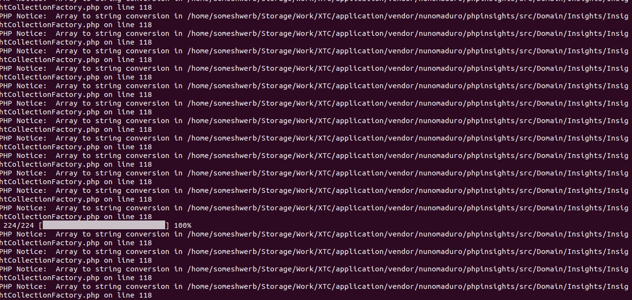 SniffDecorator.php is throwing Runtime Exception · Issue #424 · nunomaduro/phpinsights · GitHub