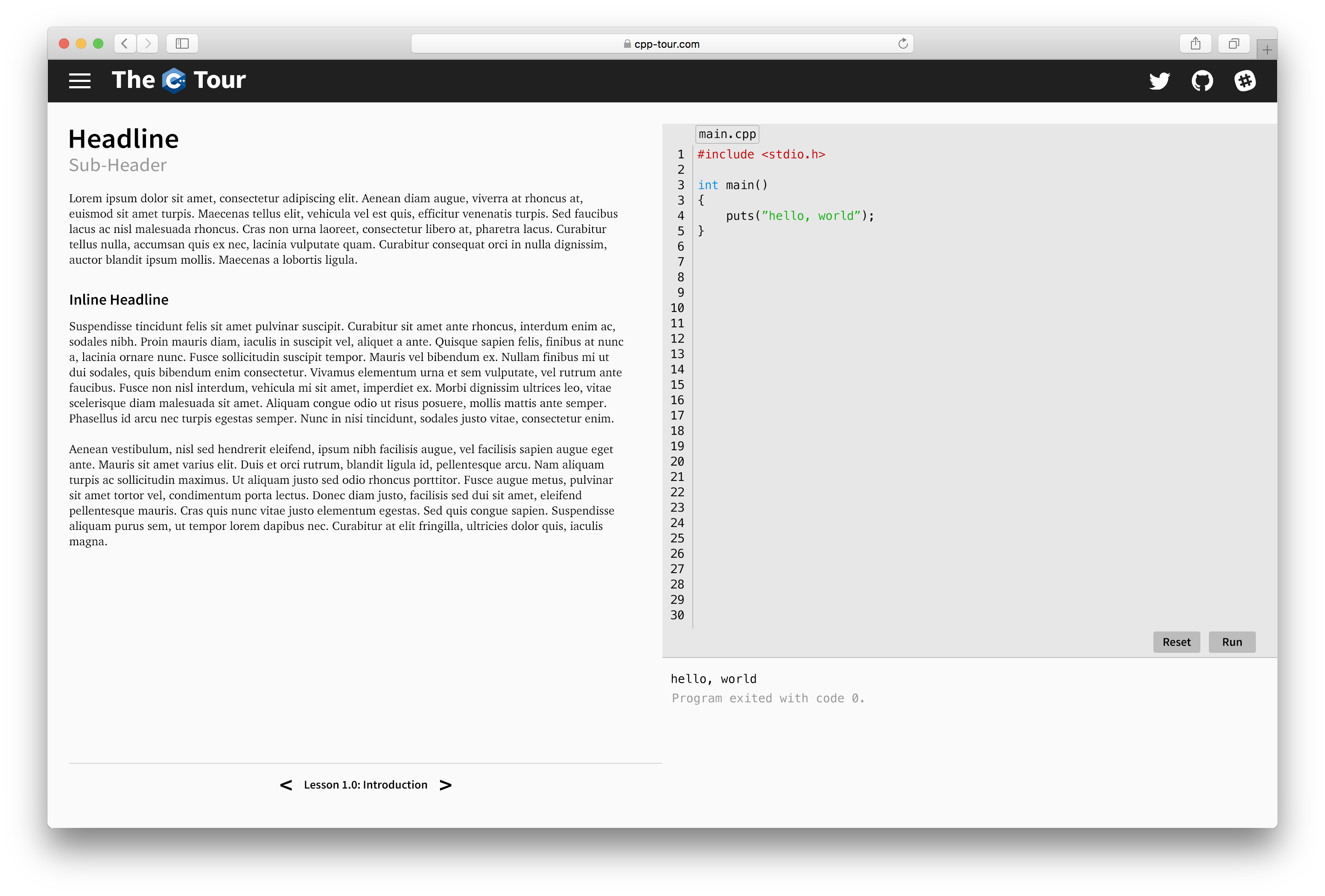 Design (incl. mockup) · Issue #19 · cpp-tour/cpp-tour · GitHub