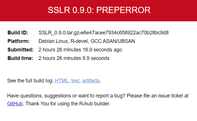 Preperror Debian Linux R Devel Gcc Asanubsan · Issue 353 · R Hub