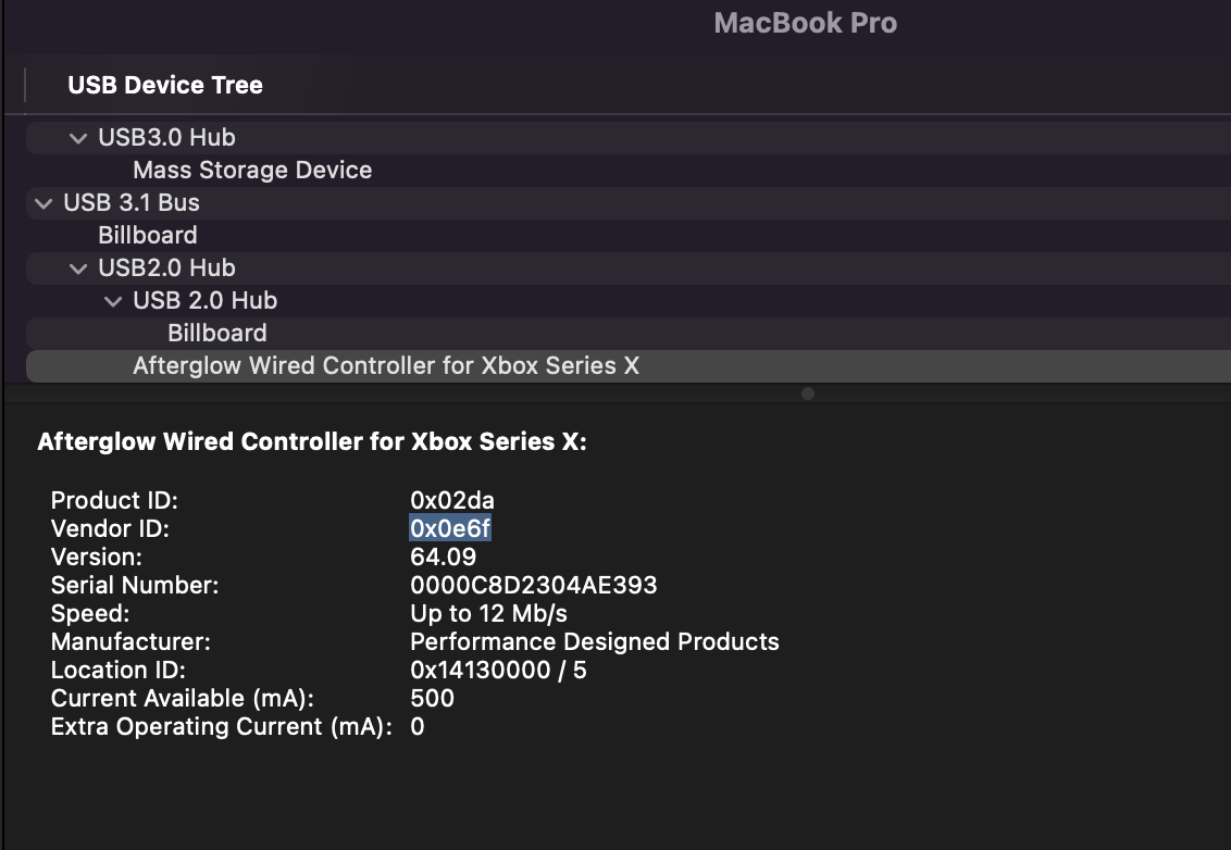 No devices found on macOS Monterey with PDP Afterglow Controller · Issue #1201 · 360Controller ...
