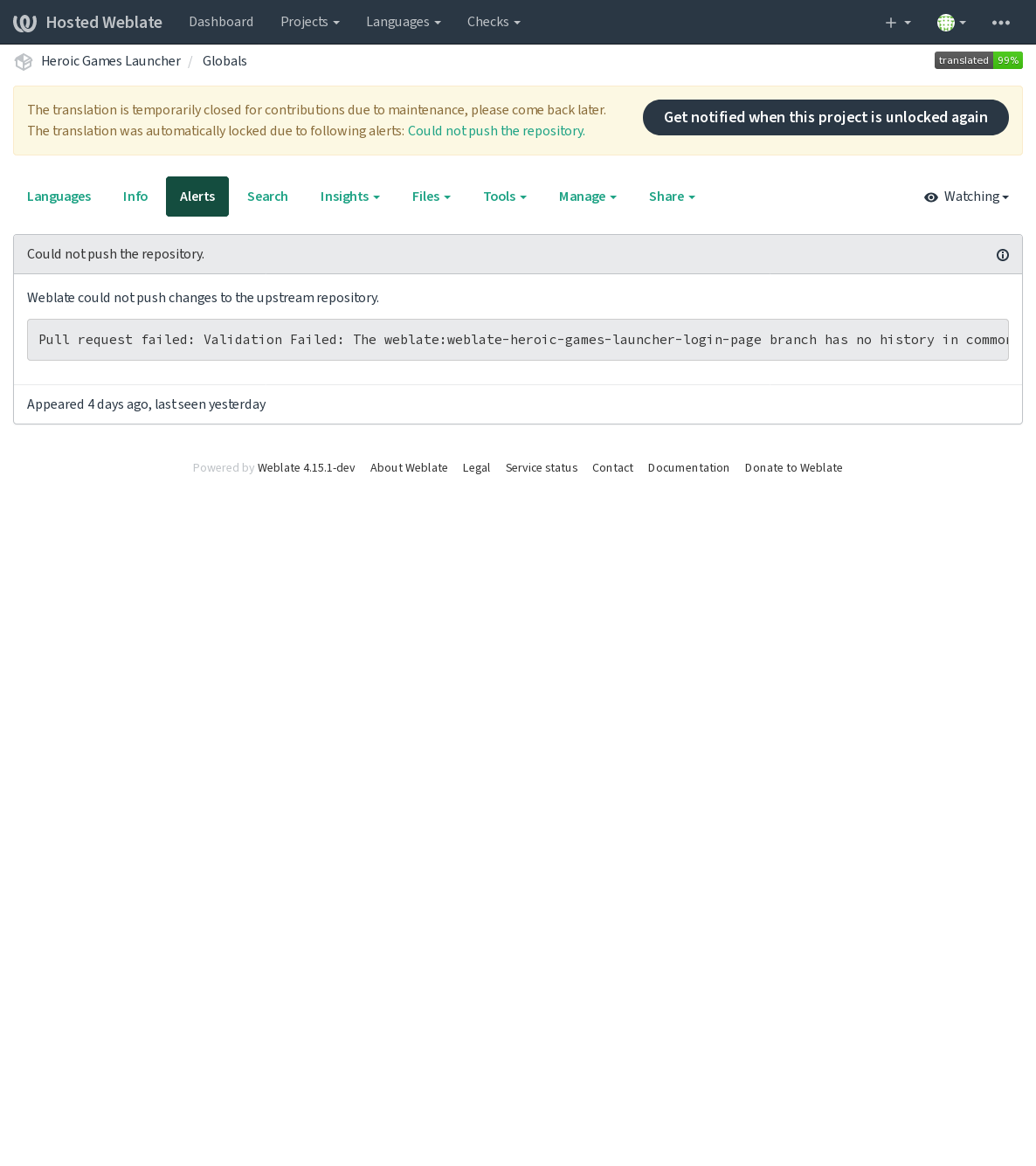 Translations cannot be synced from Hosted Weblate · Issue #2302 · Heroic-Games-Launcher ...