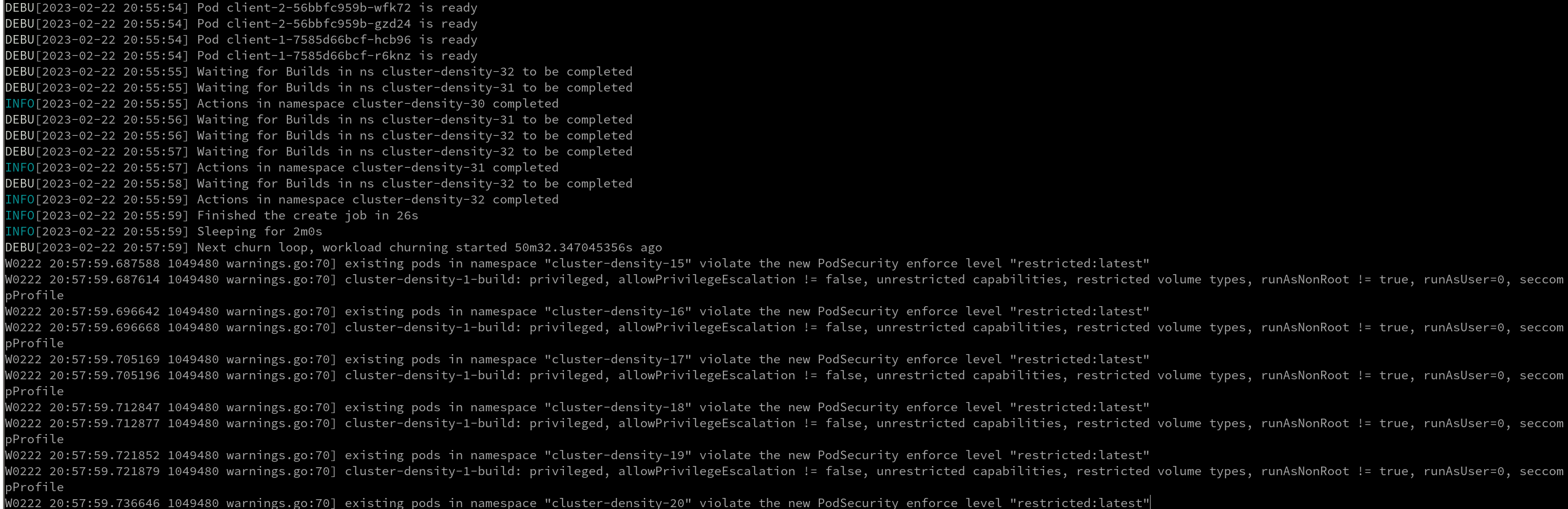 [BUG] Kube-burner ocp pod security warnings · Issue #256 · kube-burner/kube-burner · GitHub
