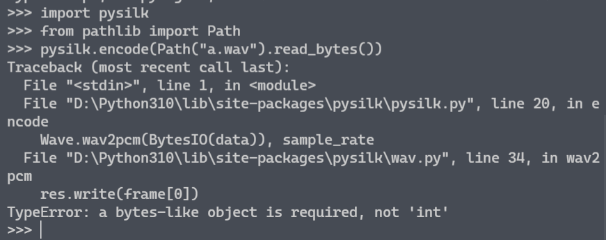 [Bug] encode error · Issue #6 · DCZYewen/Python-Silk-Module · GitHub