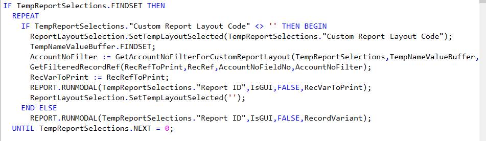 Table 77: bug with reports selections · Issue #2077 · microsoft/ALAppExtensions · GitHub