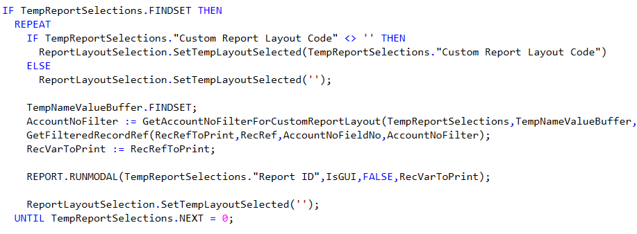 Table 77: bug with reports selections · Issue #2077 · microsoft/ALAppExtensions · GitHub