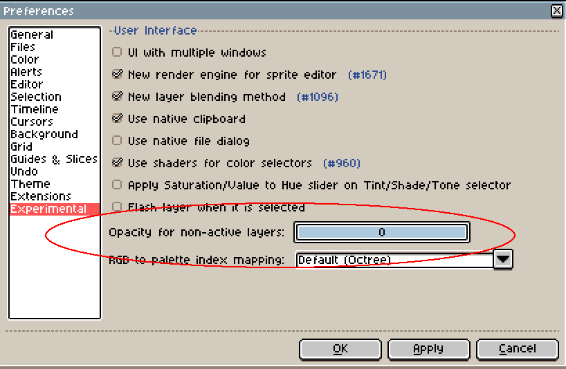 Feature Request Current Layer Always Visible And Editable · Issue 3575 · Asepriteaseprite 8917
