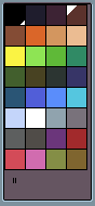Select the specific color to outline each entry of the palette in the ...