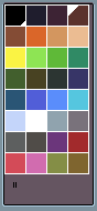 Select the specific color to outline each entry of the palette in the ...