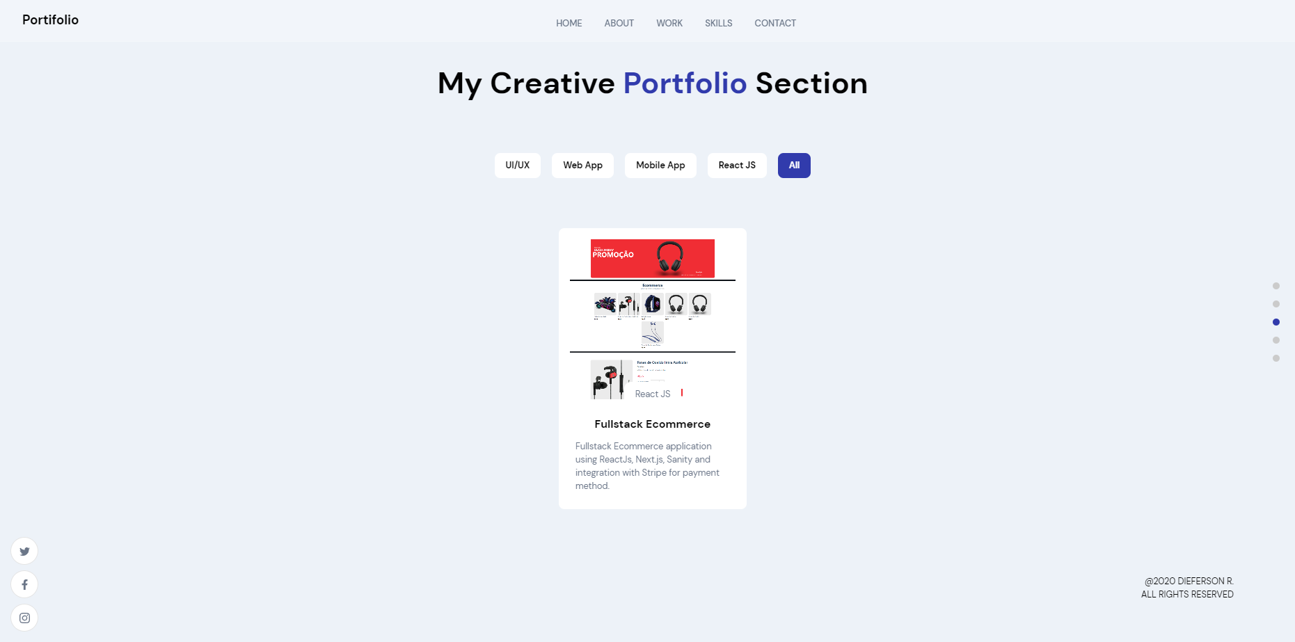 GitHub - dieferomanoski/portifolio: Fullstack application with ReactJS and Sanity to show all my ...