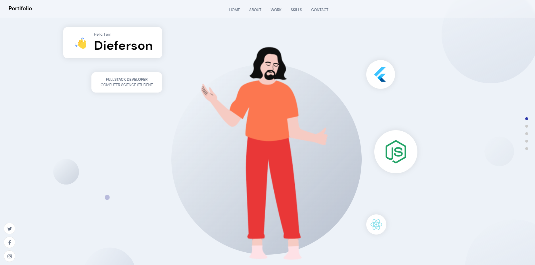 GitHub - dieferomanoski/portifolio: Fullstack application with ReactJS ...