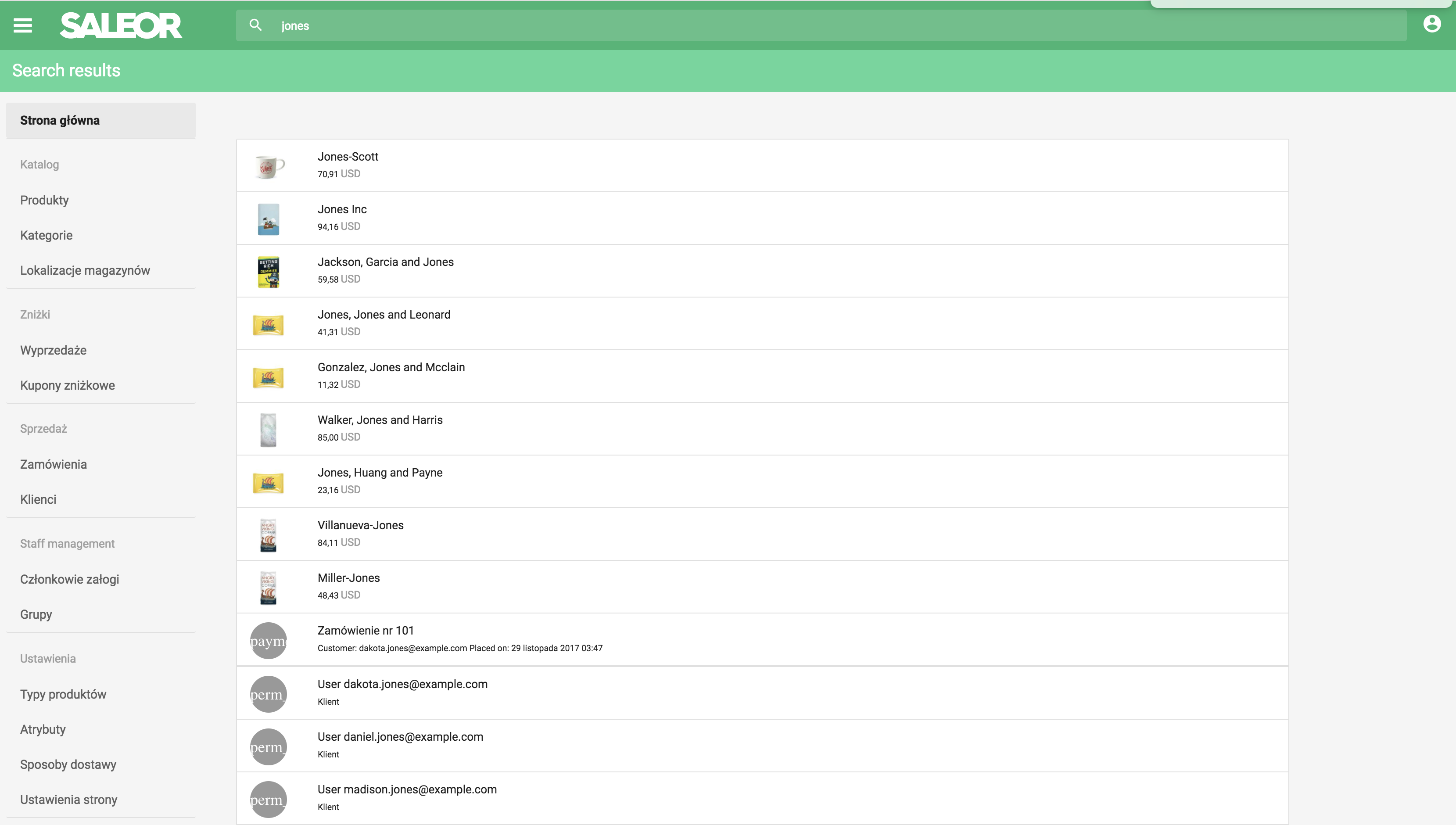 Design new dashboard search result page · Issue #1381 · saleor/saleor ...