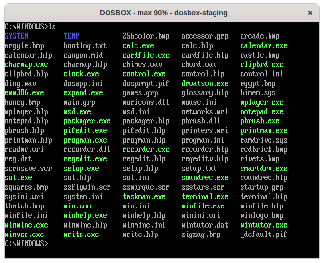 DOS commands - dosbox-staging/dosbox-staging Wiki