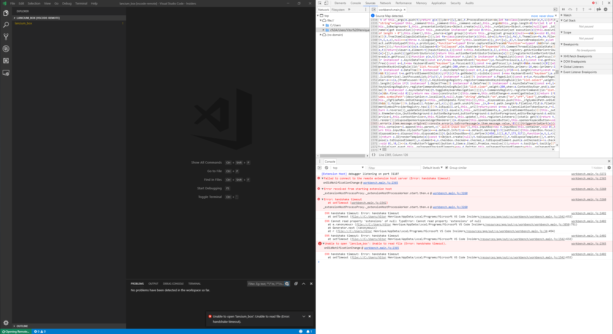 Unable to open 'lancium_box': Unable to read file (Error: handshake timeout). · Issue #316 ...