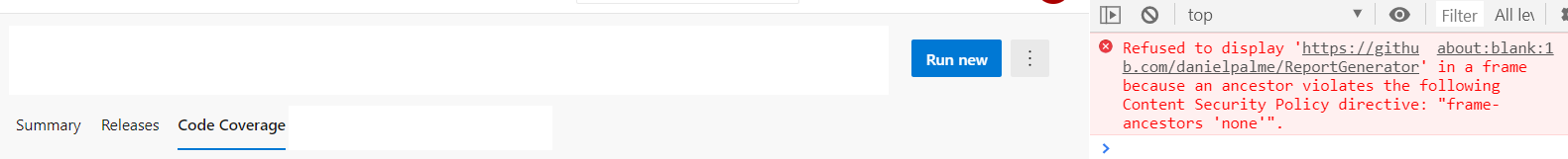 Unable To Open Links On Azure Devops · Issue 337 · Danielpalmereportgenerator · Github