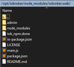 V3.4.3: WEB Server meldet Fehler: index.html not found · Issue #129 · ioBroker/ioBroker.web · GitHub