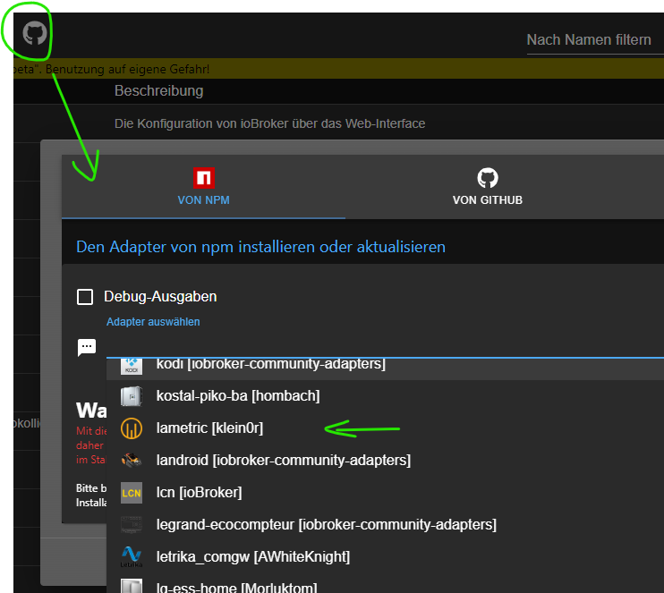 Admin 6.3.5 "From npm" in expert mode not working correctly · Issue #1863 · ioBroker/ioBroker ...