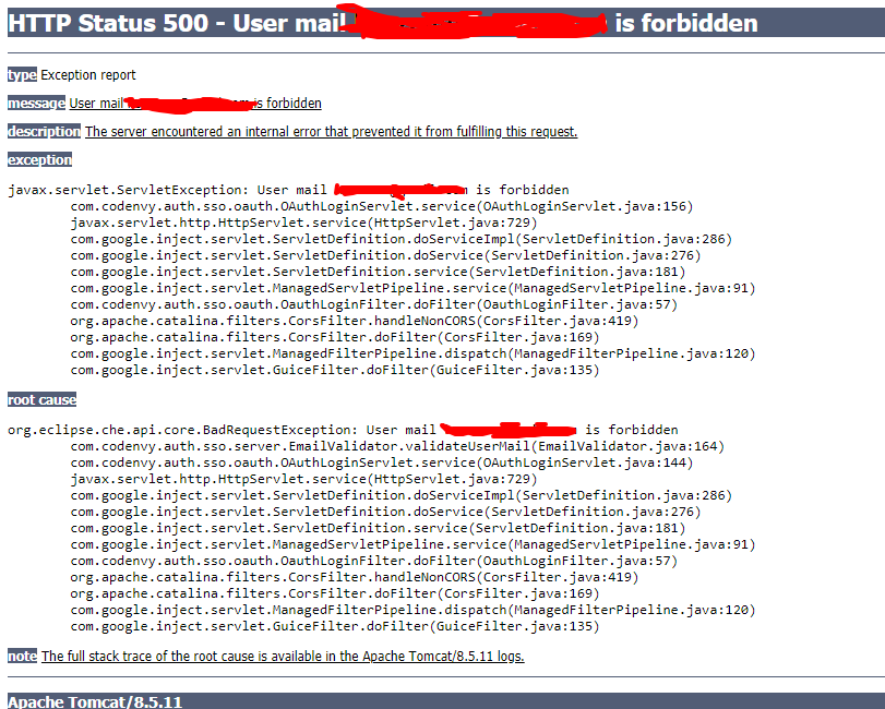 i can't log in. My account is created by login by google · Issue #2754 · codenvy/codenvy · GitHub