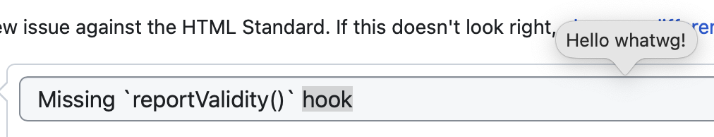 Missing `reportValidity()` hook · Issue #9878 · whatwg/html · GitHub