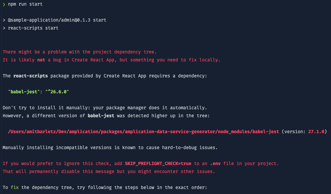 🐛 Bug Report: on dev environment - admin-ui failed when running npm run start · Issue #2415 ...