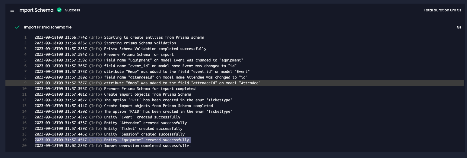 🐛 Bug Report: as a user I want to import a model with the name "Equipment" and other words ...