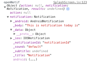 response from onNotification not same with response onNotificationOpened · Issue #2011 ...