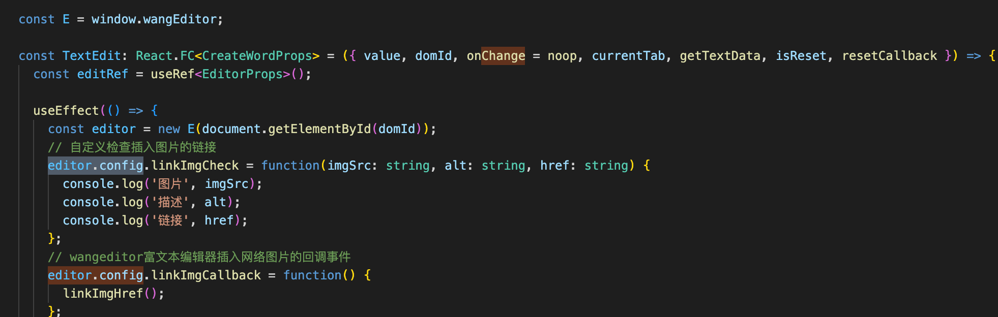 wangEditor使用cdn引入，使用网络图片内容校验方法linkImgCheck, 获取不到href的值 · Issue #4780 · wangeditor-team ...