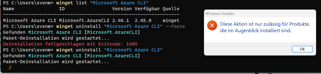 Cannot update these three packages · Issue #98393 · microsoft/winget-pkgs · GitHub